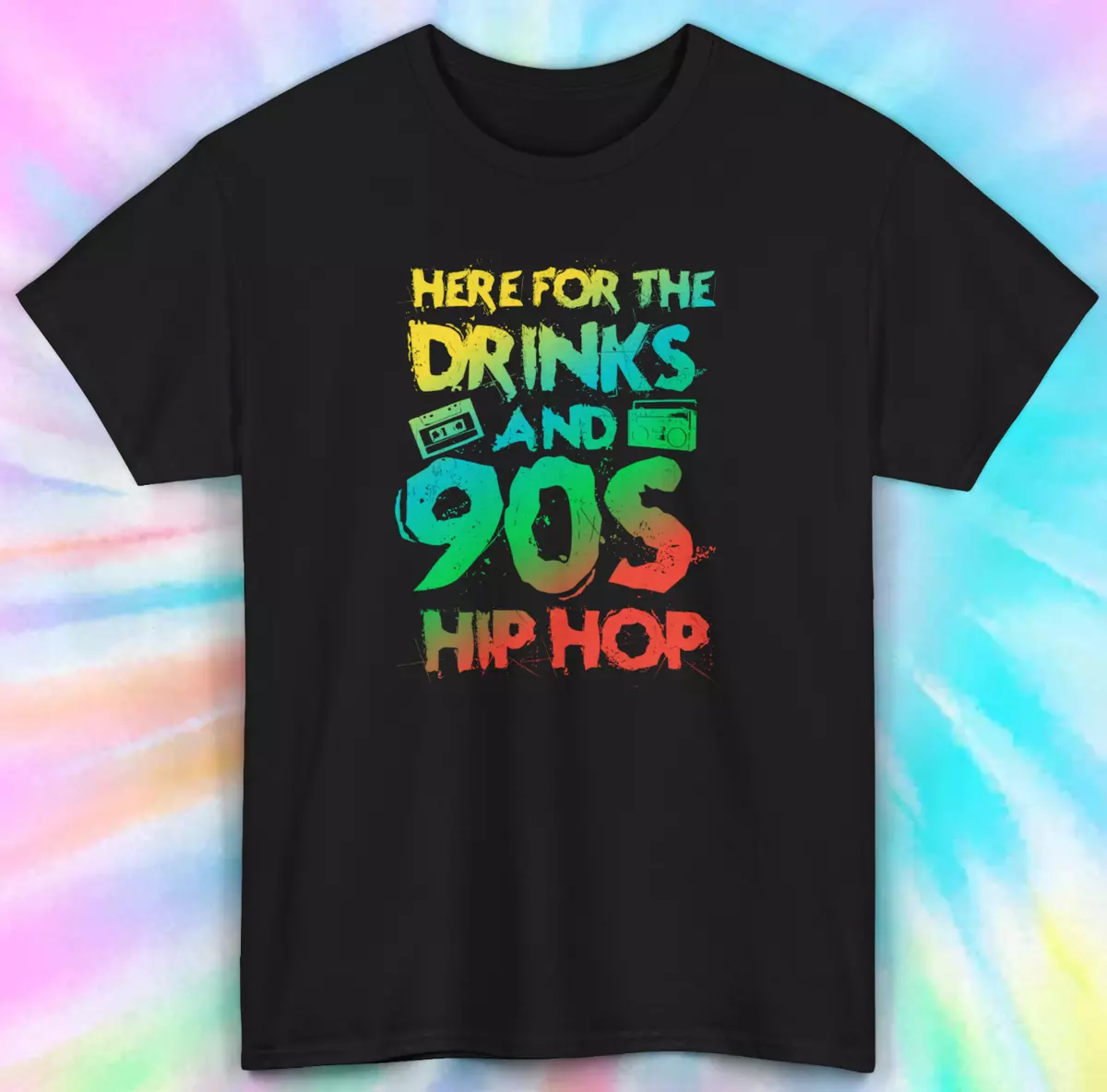 Gildan 90S Hip Hop Shirt Here For The Tee Retro Graphic Top Unisex Tee ...