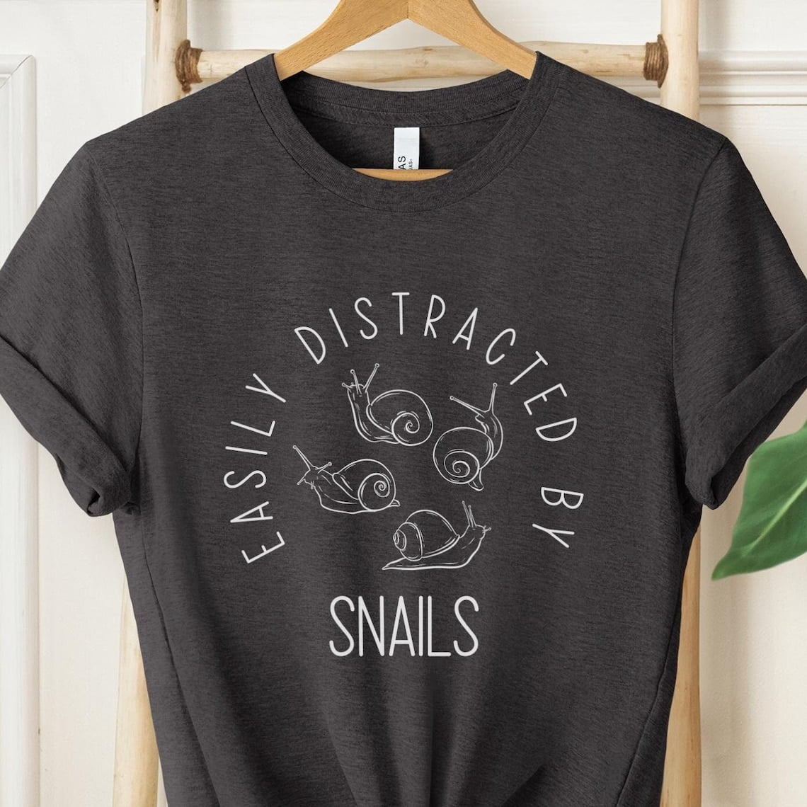 Gildan Adorable Snail Graphic Tee With Garden Theme, Whimsical Nature ...