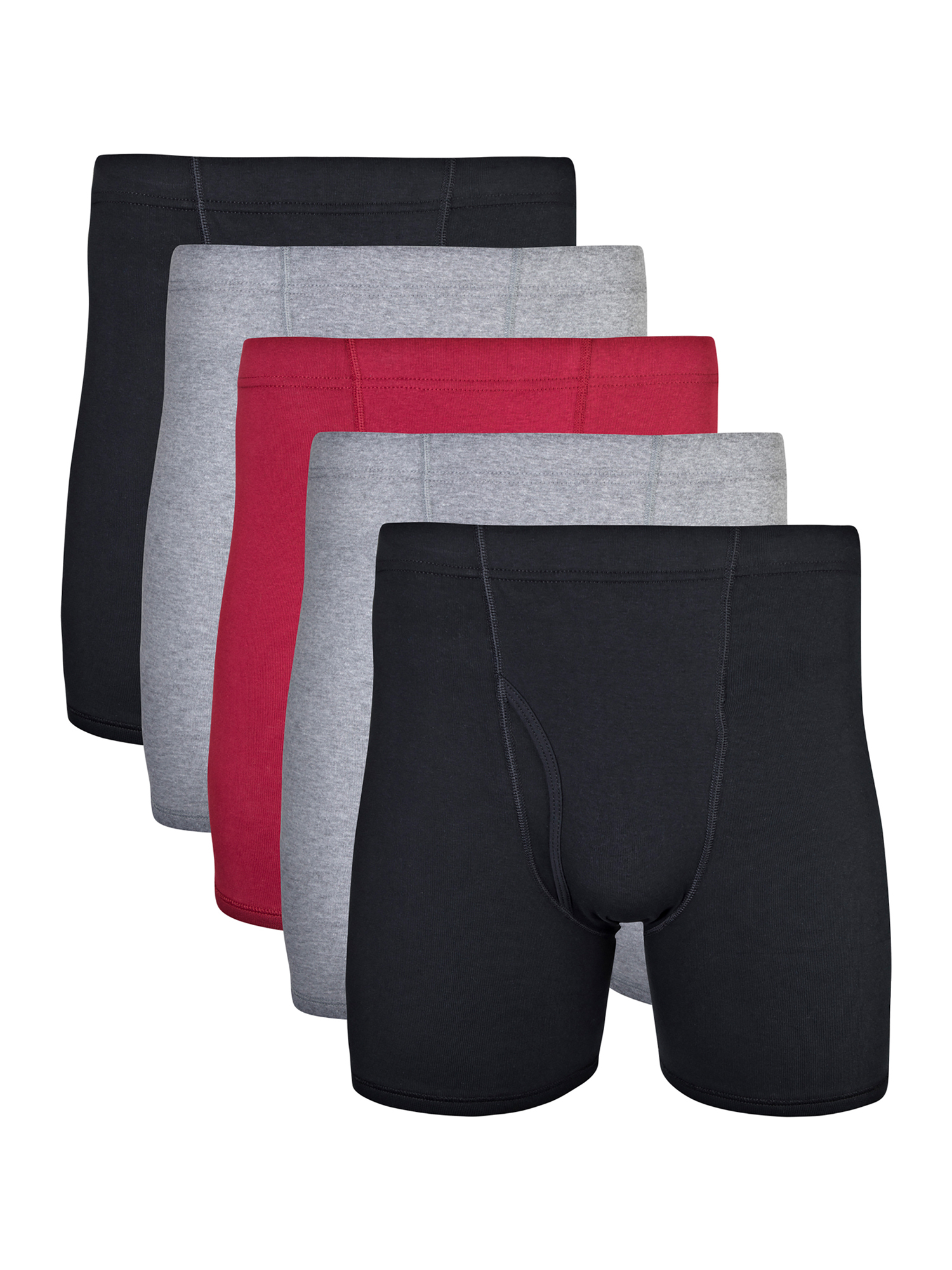 Men's FreshIQ ComfortSoft Waistband Boxer Brief 5-Pack - Walmart.com