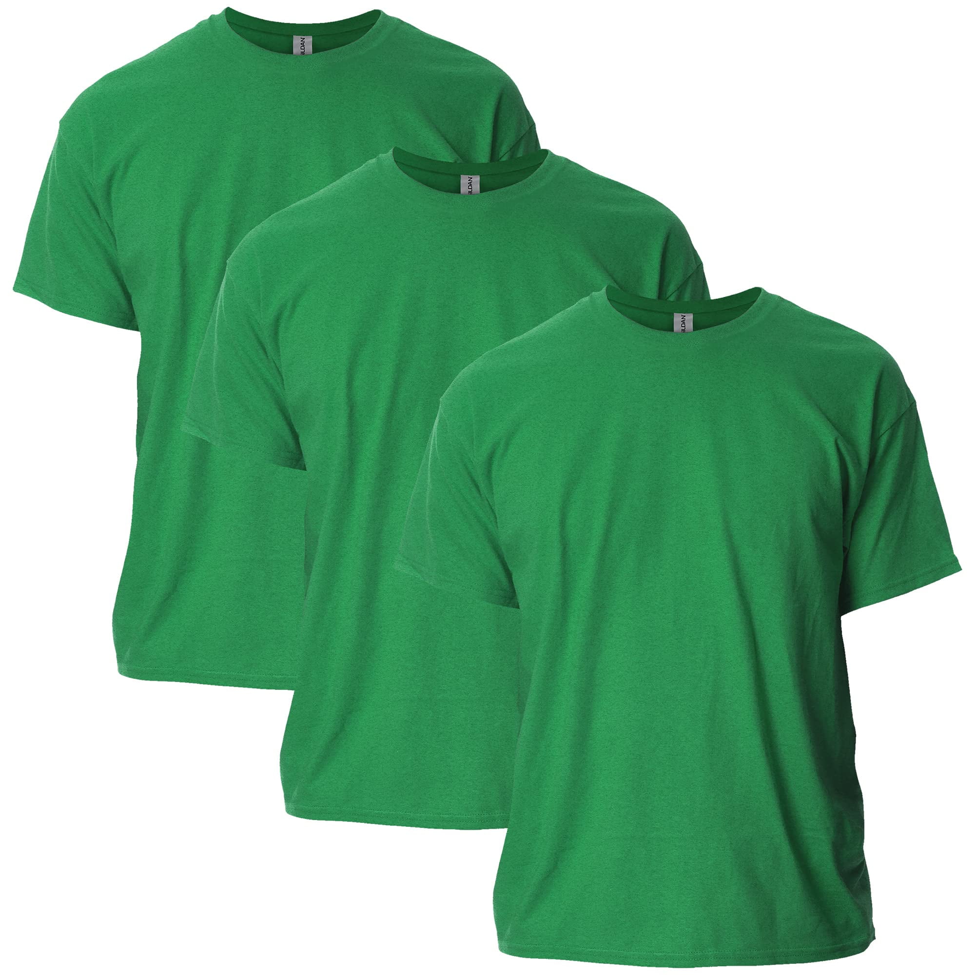 Gildan Mens Ultra Cotton T-Shirt, XL, Antique Irish Green (Pack of 3) 3 ...