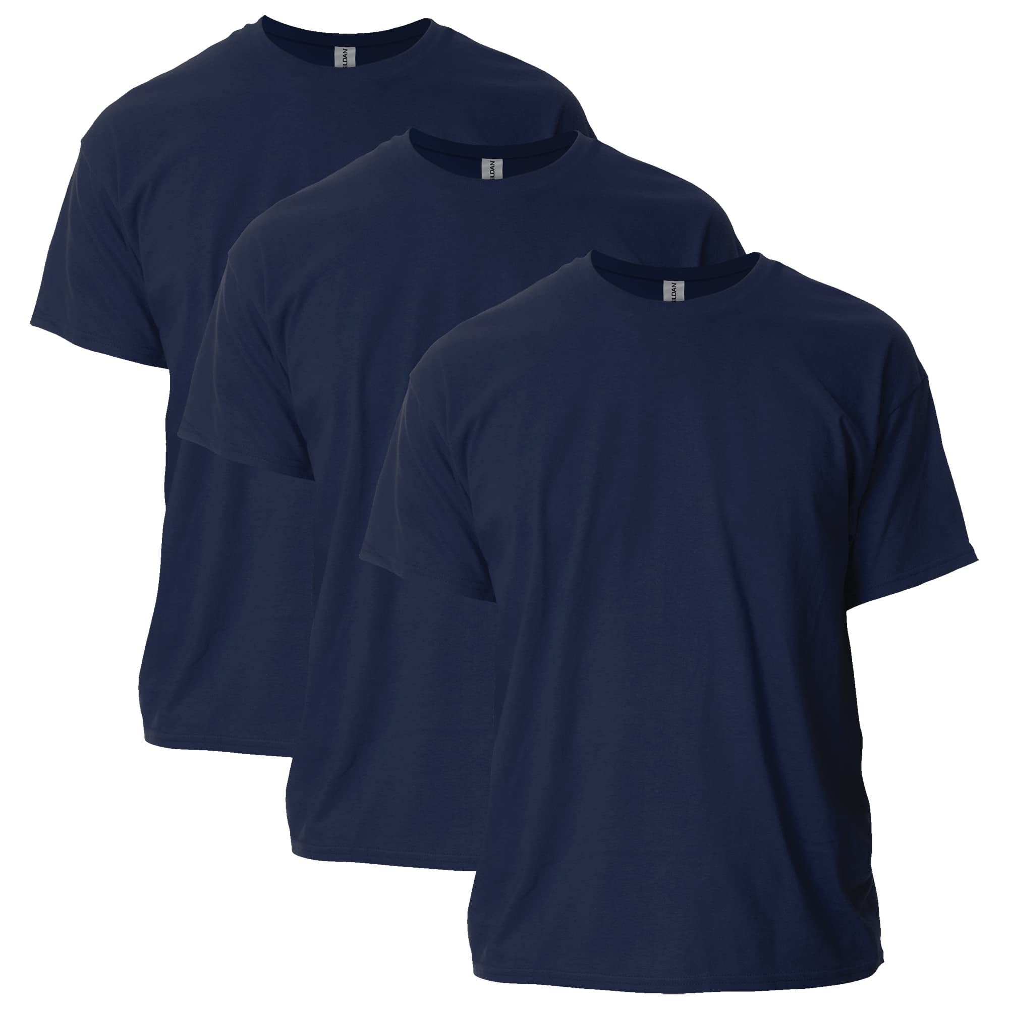 Gildan Mens Ultra Cotton T-Shirt, S, Navy (Pack of 3) 3 Navy - Walmart.com