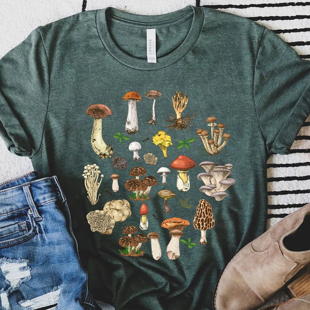 Gildan Aesthetic Mushroom Shirt, Magic Mushroom Shirt, Botanical Shirt ...