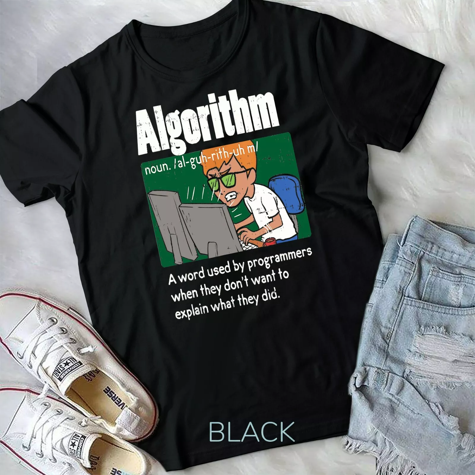 Gildan Algorithm Definition - Funny Programming Definition T-Shirt ...