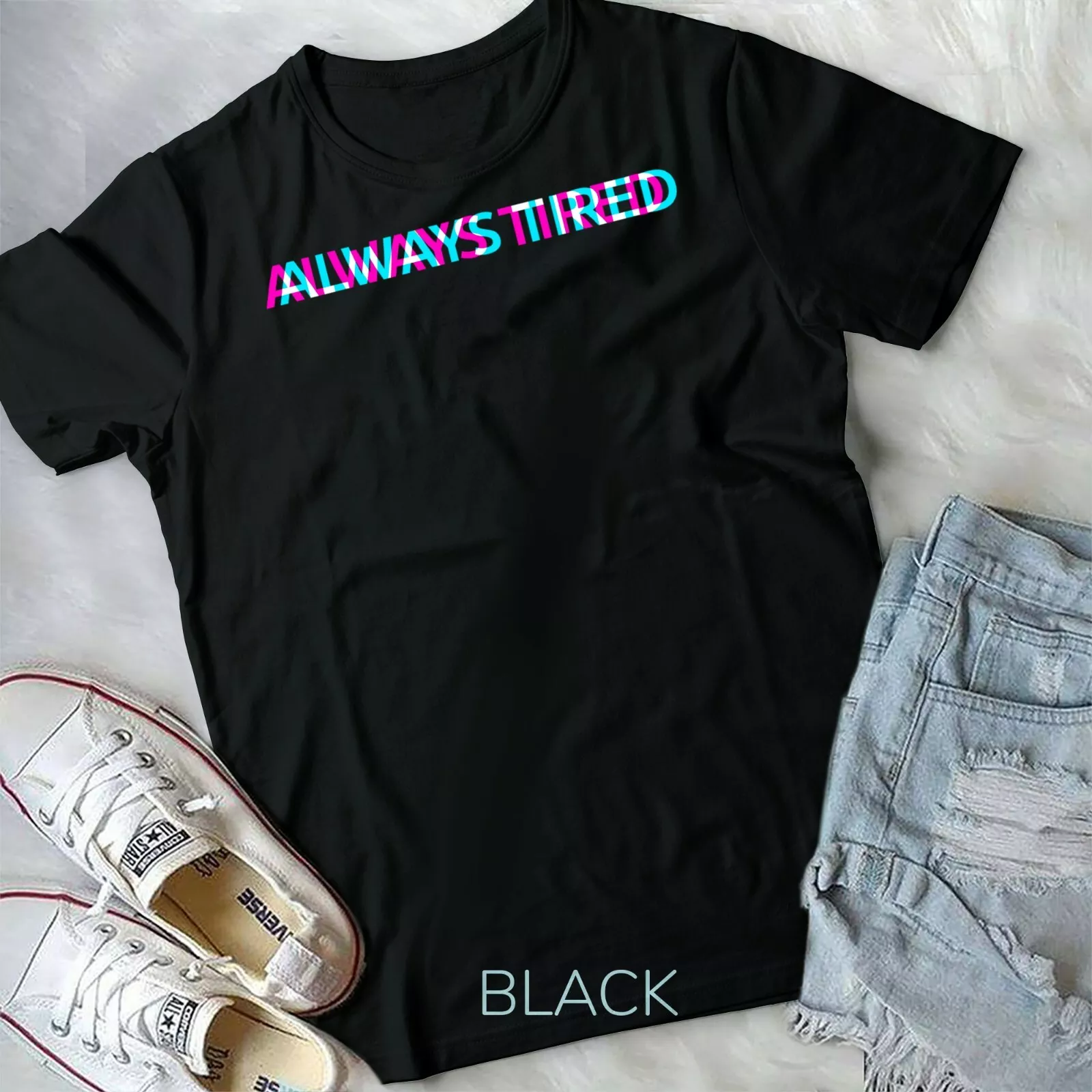 Gildan Always Tired Vaporwave Pastel Goth Gift T-Shirt - Walmart.com