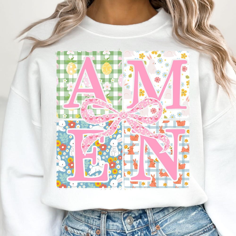 Gildan Amen CoquetteBow T-SHIRT, Jesus easter T-SHIRT, Amen varsity T ...