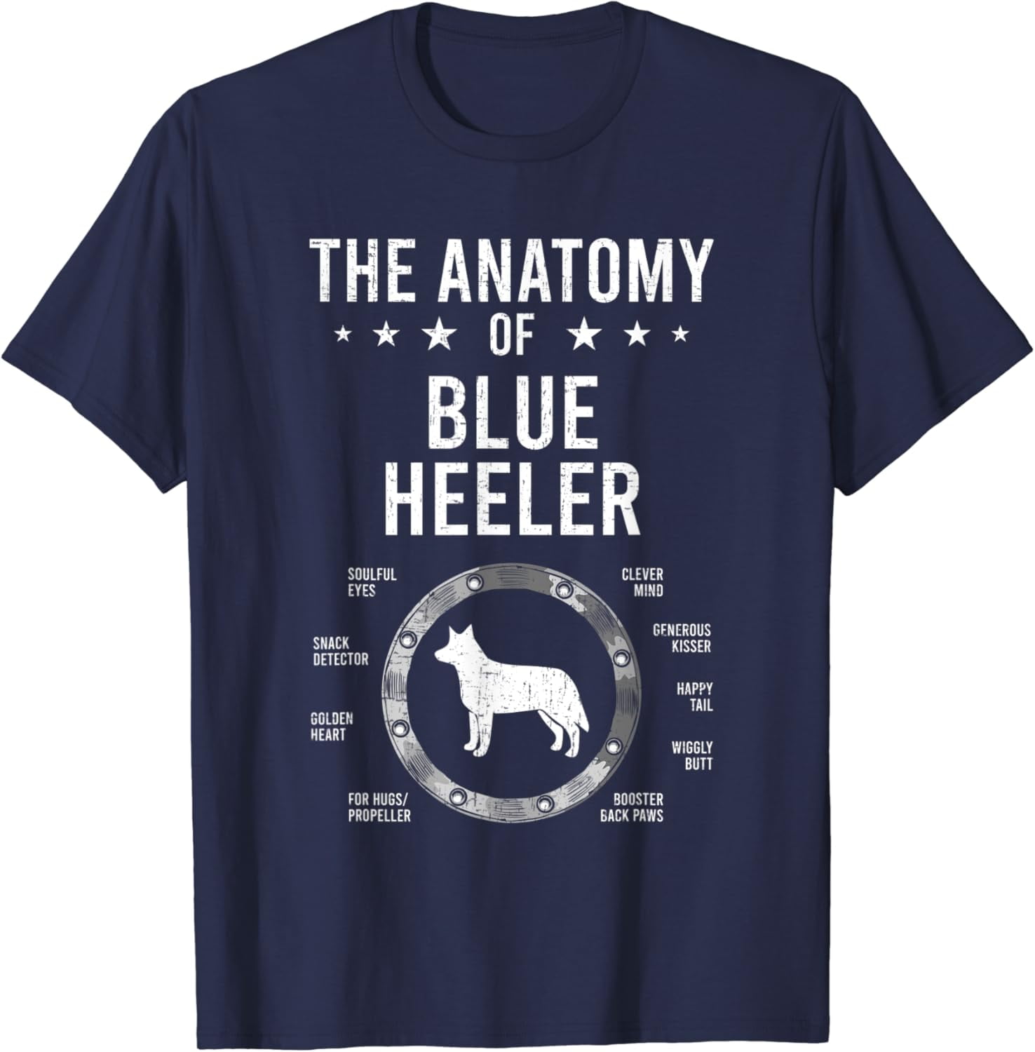 Gildan Anatomy of Blue Heeler Dog Lover T-Shirt - Walmart.com