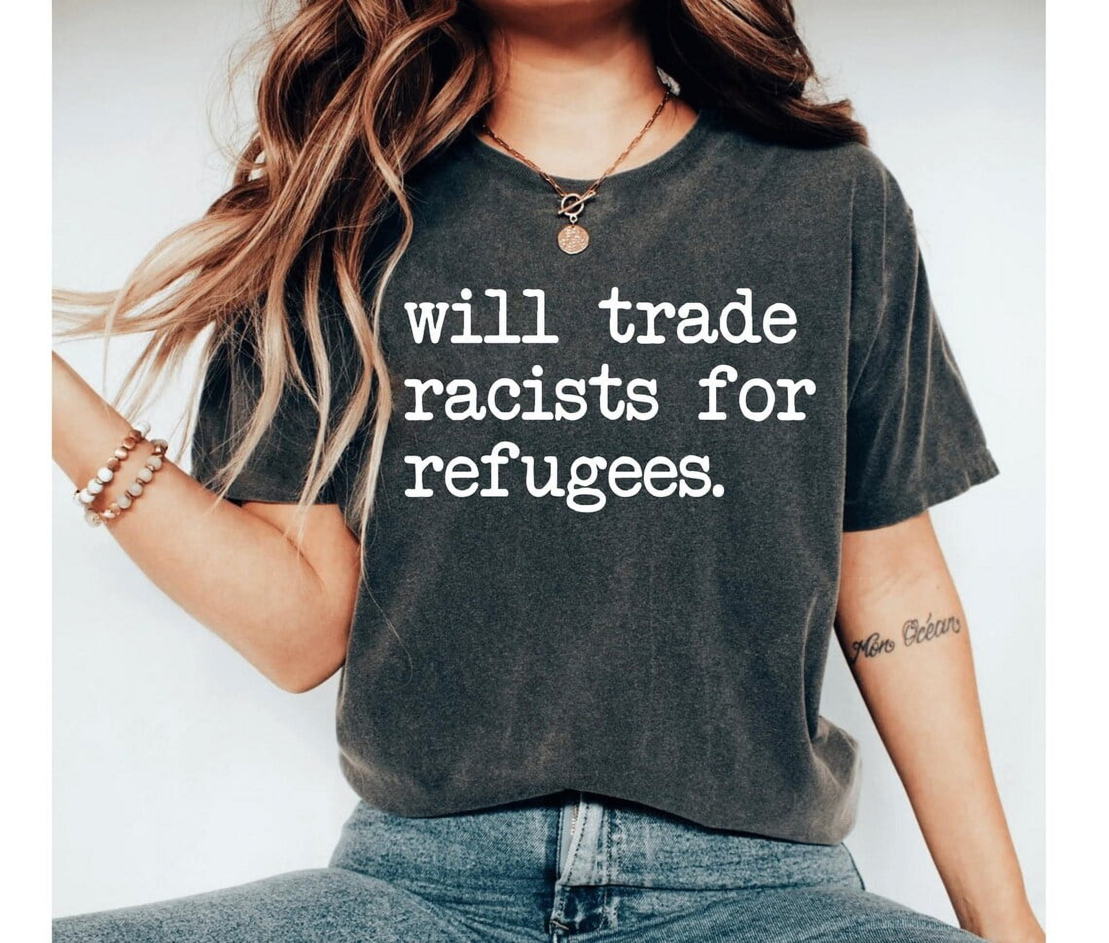 Gildan Anti Racism Shirt, Protestee, Immigrantee, Human Rights Shirt ...