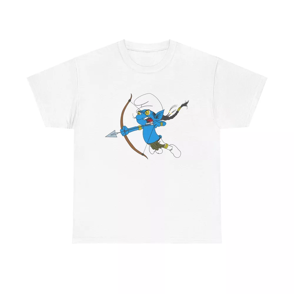 Gildan Archer Smurf T-Shirt - cartoon classic retro 80s animation ...