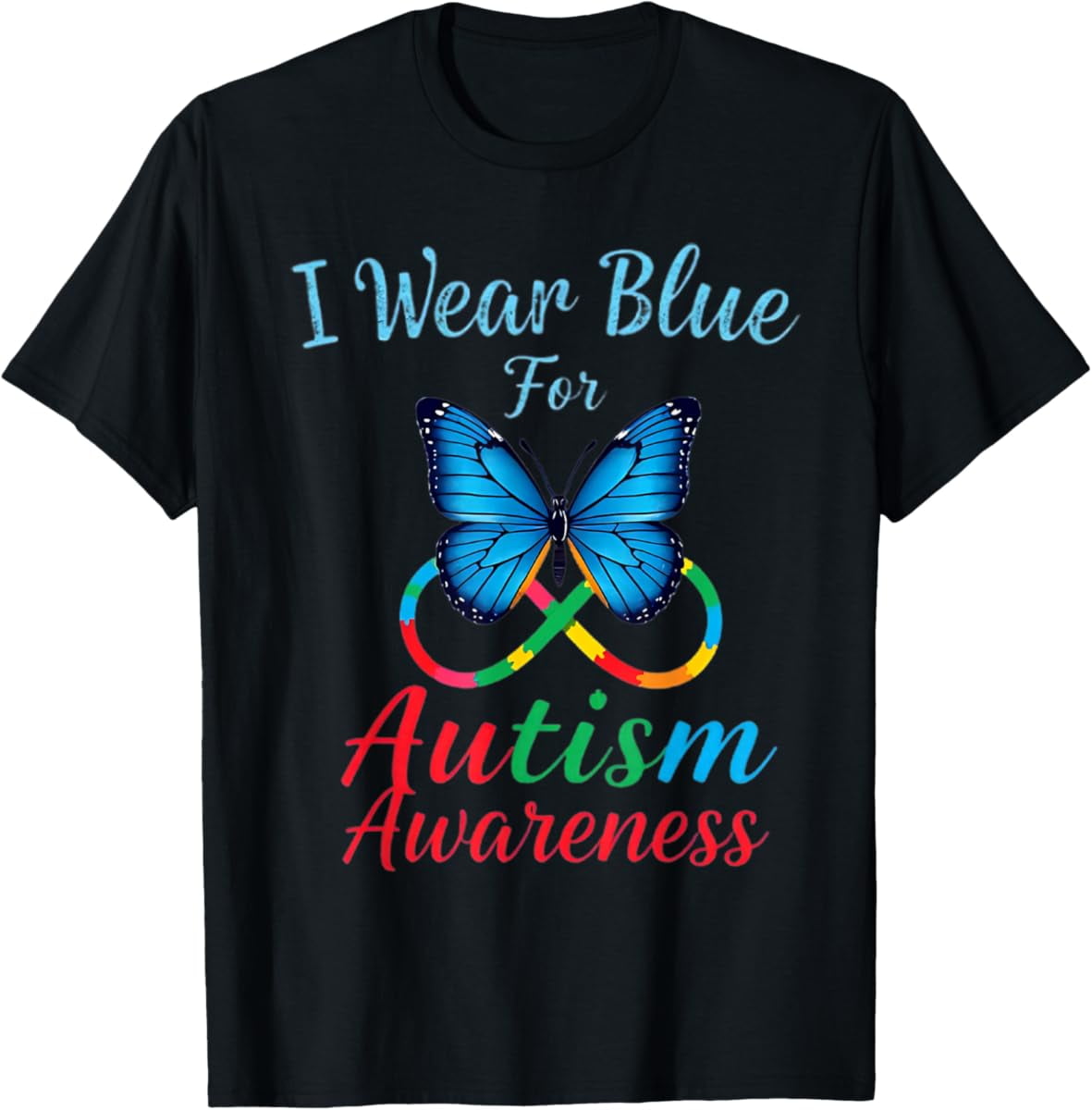 Gildan Autism Awareness Month Tee I Wear Blue for Autism Awareness T ...
