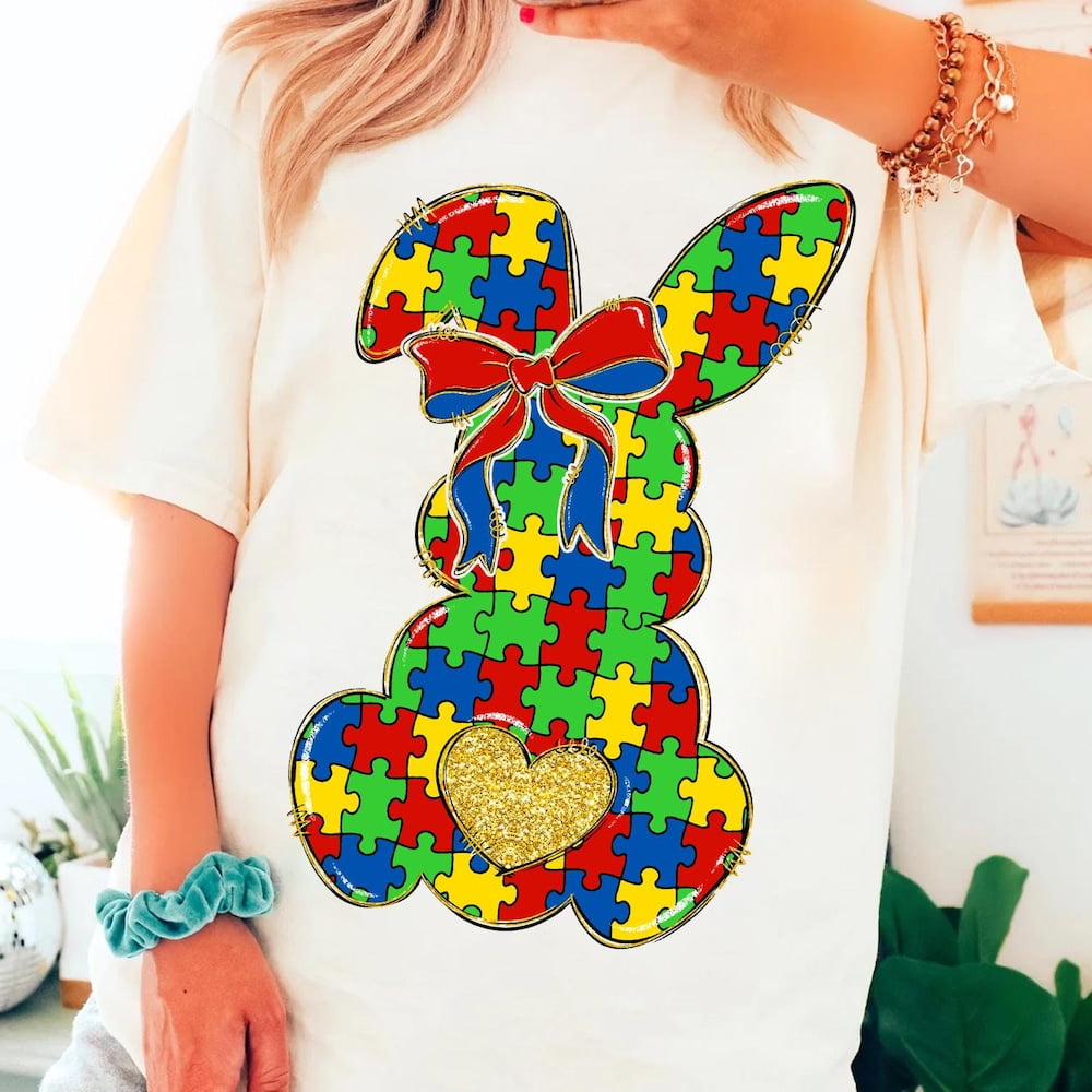 Gildan Autism Mama Coquette T-shirt, Bunny Autism T-shirt, Autism ...