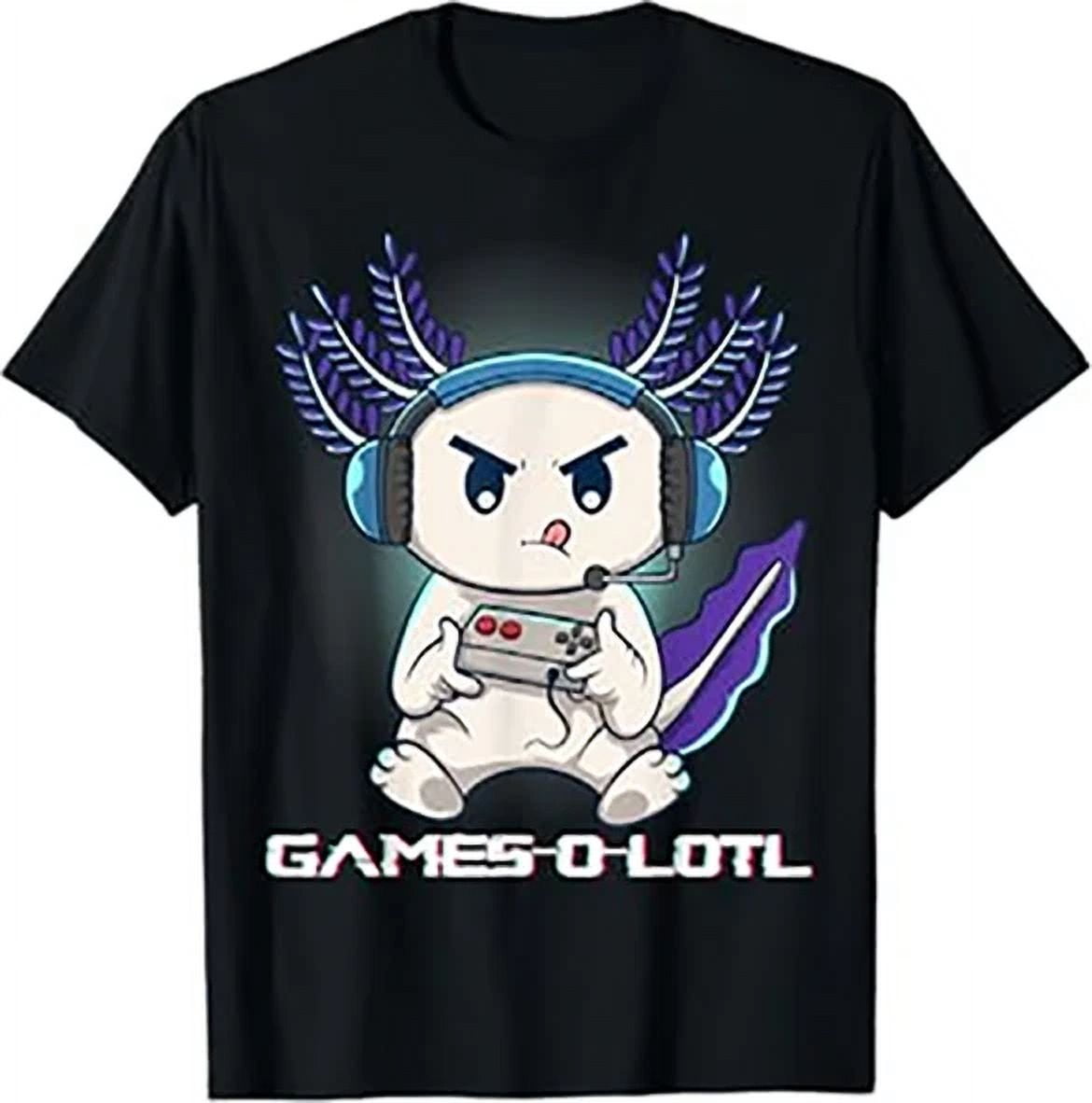 Gildan Axolotl Gamer T-Shirt Gaming Axolotl Design - Walmart.com