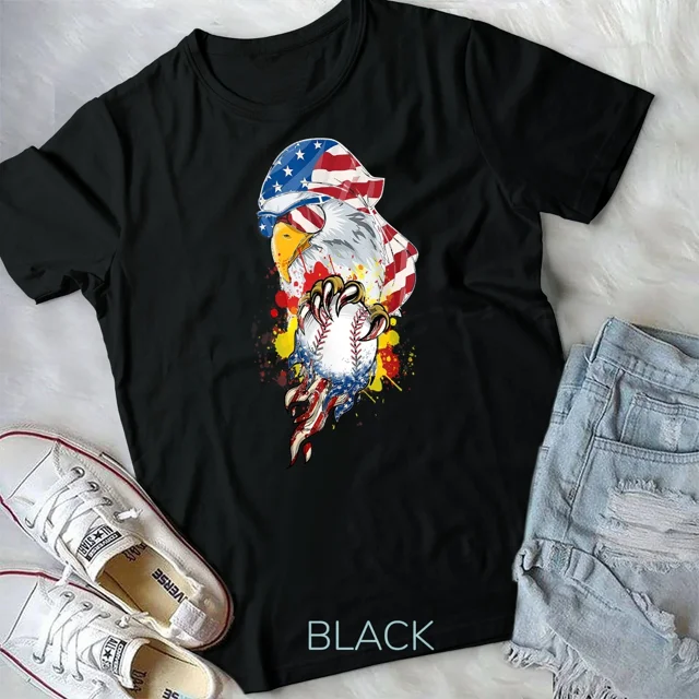 Gildan Bald Eagle Baseball 4th Of July Men USA American Flag Boys ...