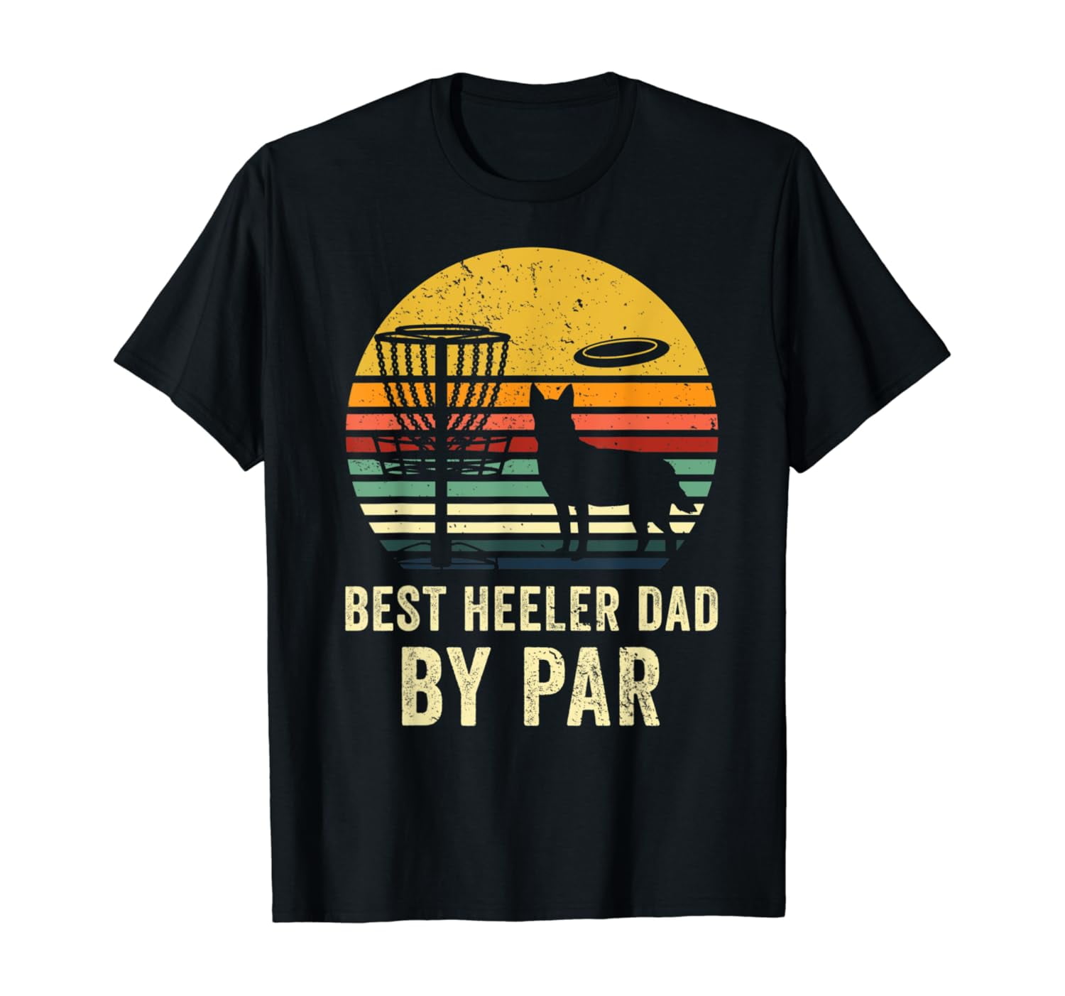 Gildan Best Dad Gift Red Blue Heeler Cattle Dog Pet Owner Disc Golf T ...