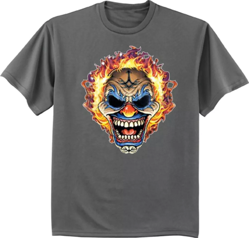 Gildan Bigmen Tee Evil Killer Scary Clown Decal Design King Size Gift ...