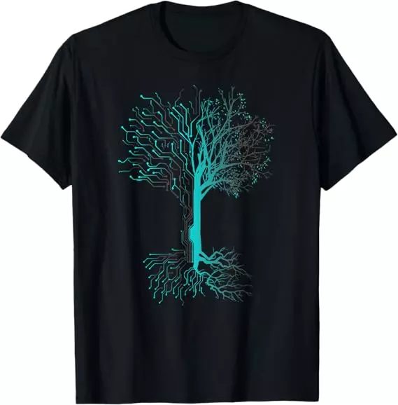 Gildan Binary Tree Programmer Shirt With Code Logic Graphic, Software Developer Gift Tee With ...