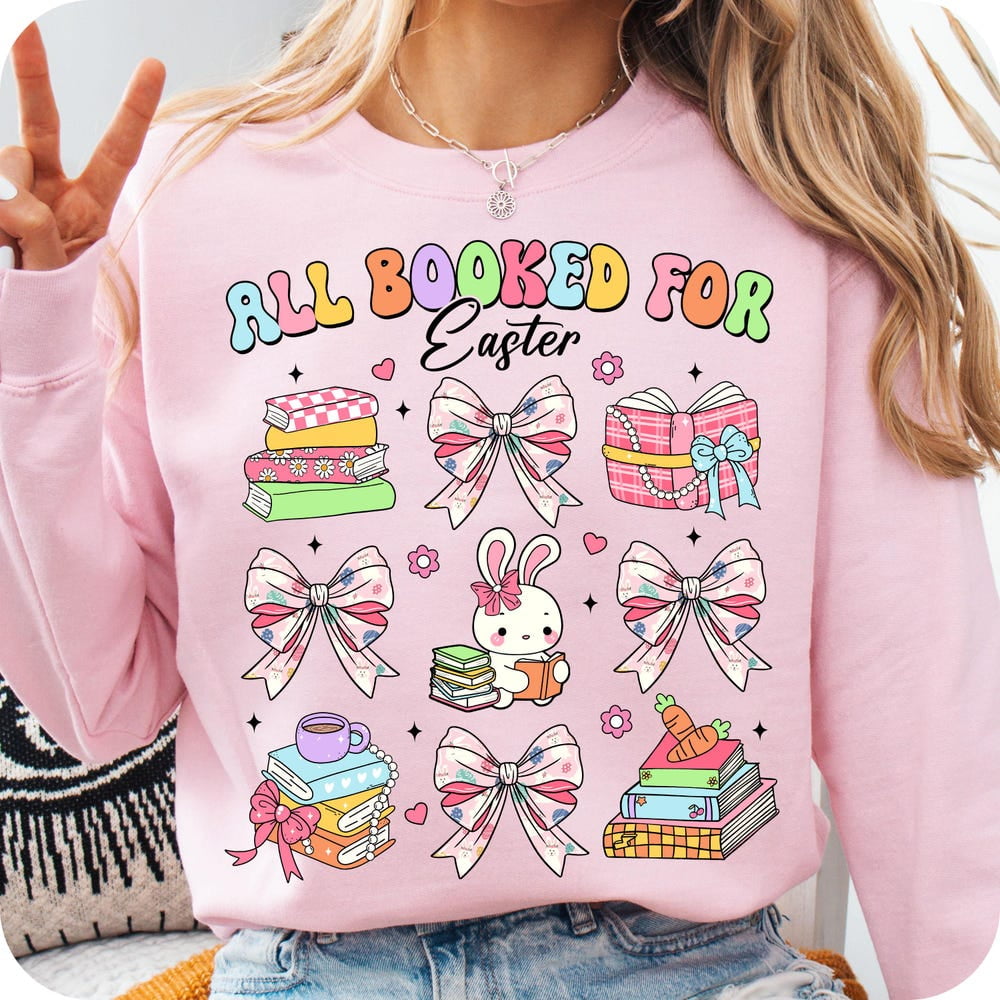 Gildan All Booked for Easter T-SHIRT, Easter Books T-SHIRT, Bunny ...