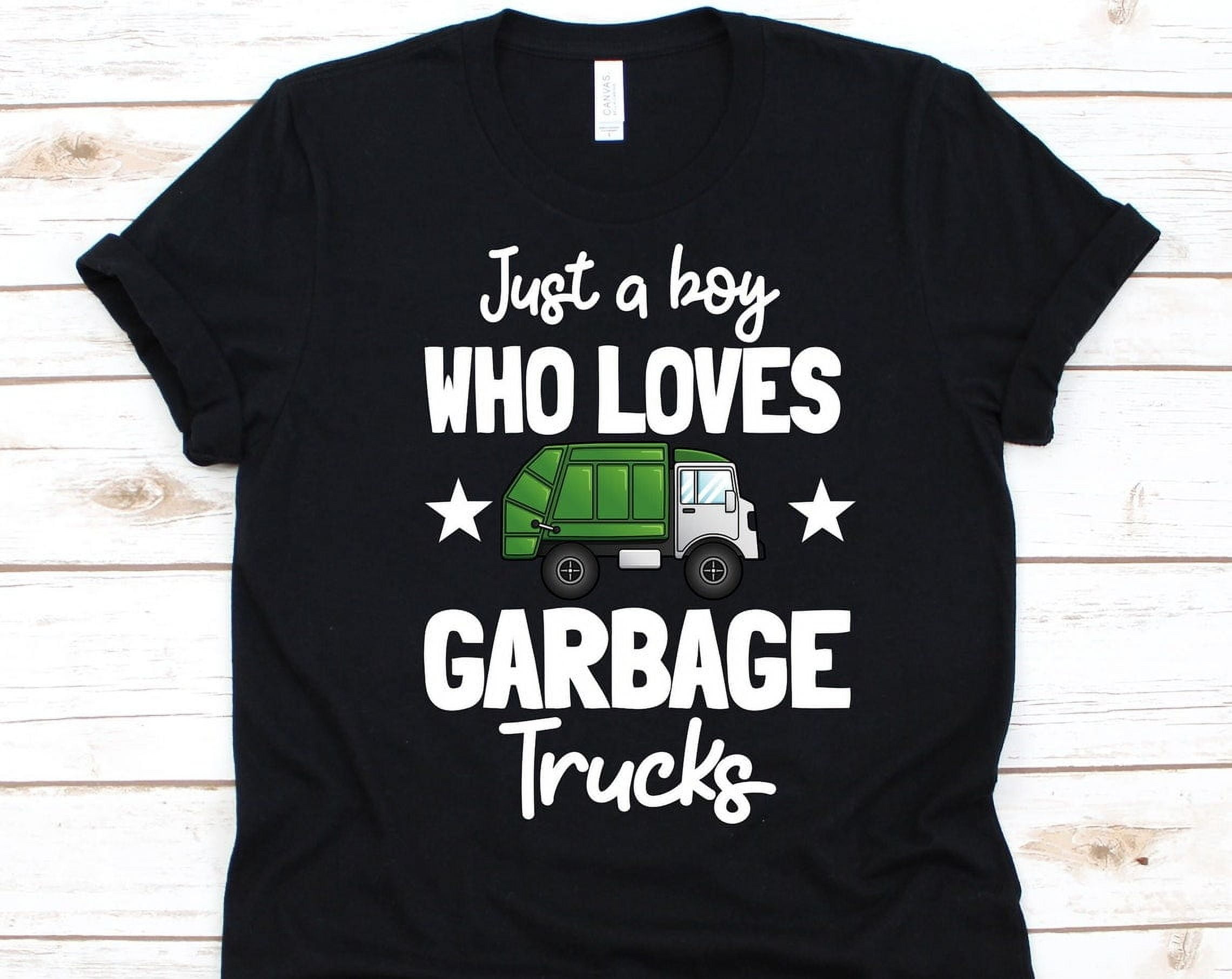 Gildan Boy Who Loves Garbage Trucks Shirt With Recycling Theme For Kids ...