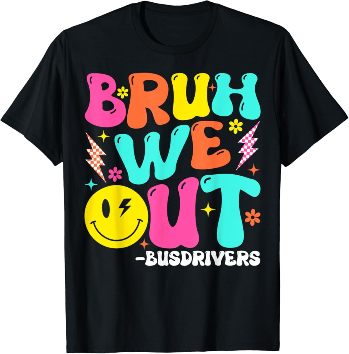 Gildan Bruh We Out Bus Driver Last Day Of School T-Shirt Gift for Men ...