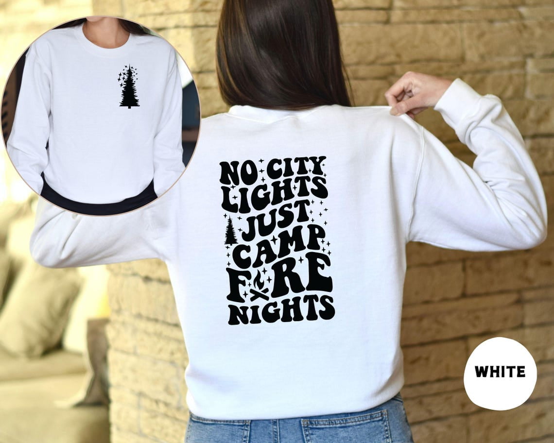 Gildan Campfire Nights Tee, Scenic Tent Graphic, Camping Nature Lover ...