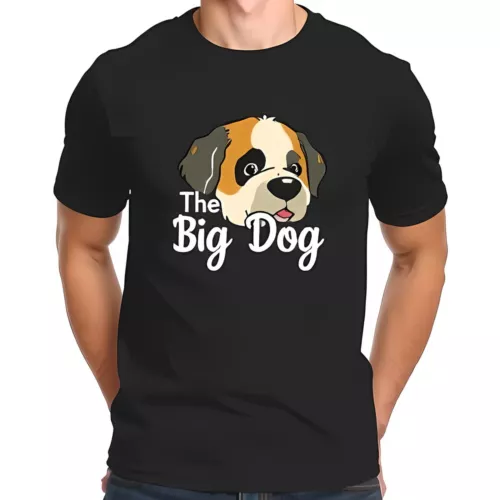 Gildan Casual Black T-Shirt with Cartoon Bernard Illustration - "The ...
