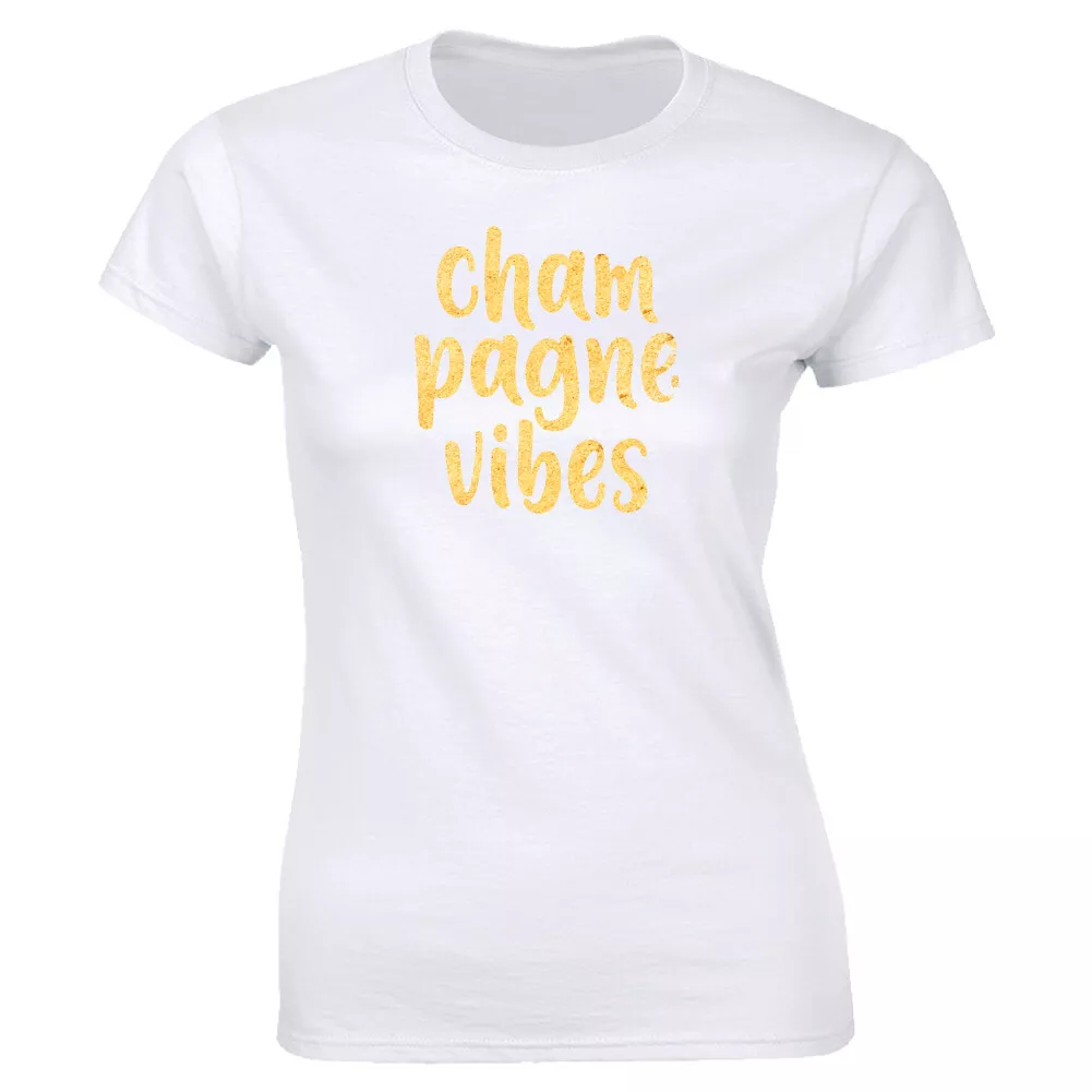 Gildan Champagne Vibes Printeshort Sleeve T-Shirt For Women Gift For ...