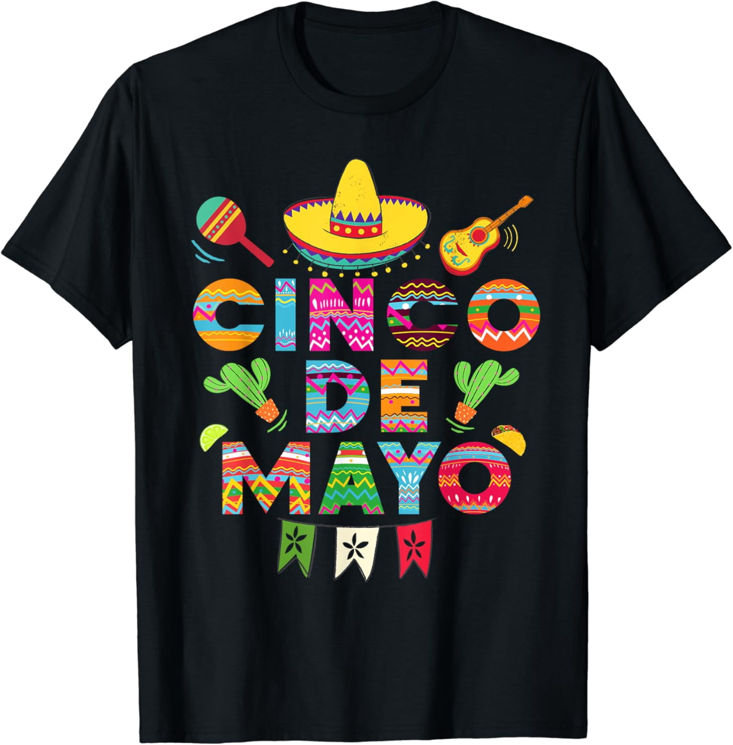Gildan Cinco De Mayo for Mens Womens Kids Mexican Fiesta Cactus T-Shirt ...