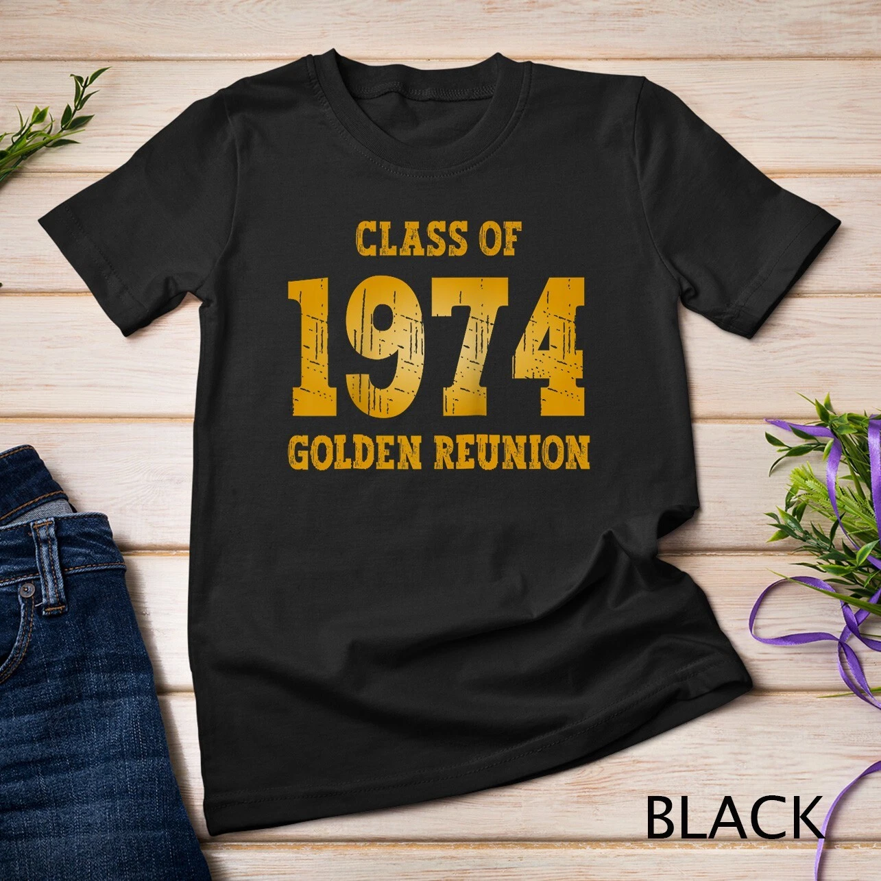 Gildan Class Of 1974 50Th Golden Reunion 74 Grad Reunion T-Shirt Raglan ...