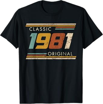 Gildan Classic 1981 Original Vintage Birthday Gifts Birthday Est 1981 ...