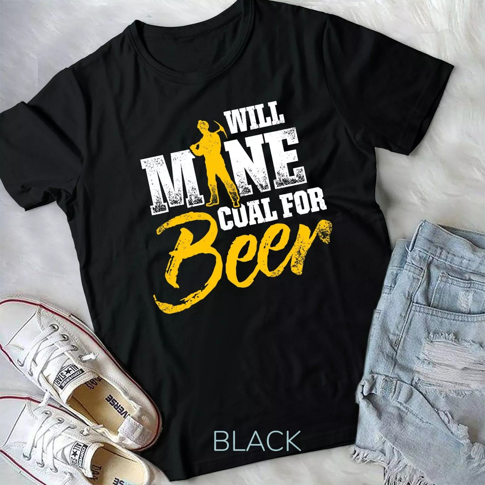 Gildan Coal Miner For Beer Funny Mining Mine Worker Gifts Unisex T ...