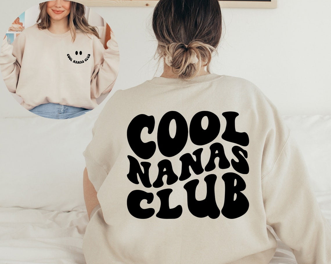 Gildan Cool Nana Club Shirt, Front and Back Printed Tee, Nana Birthday ...