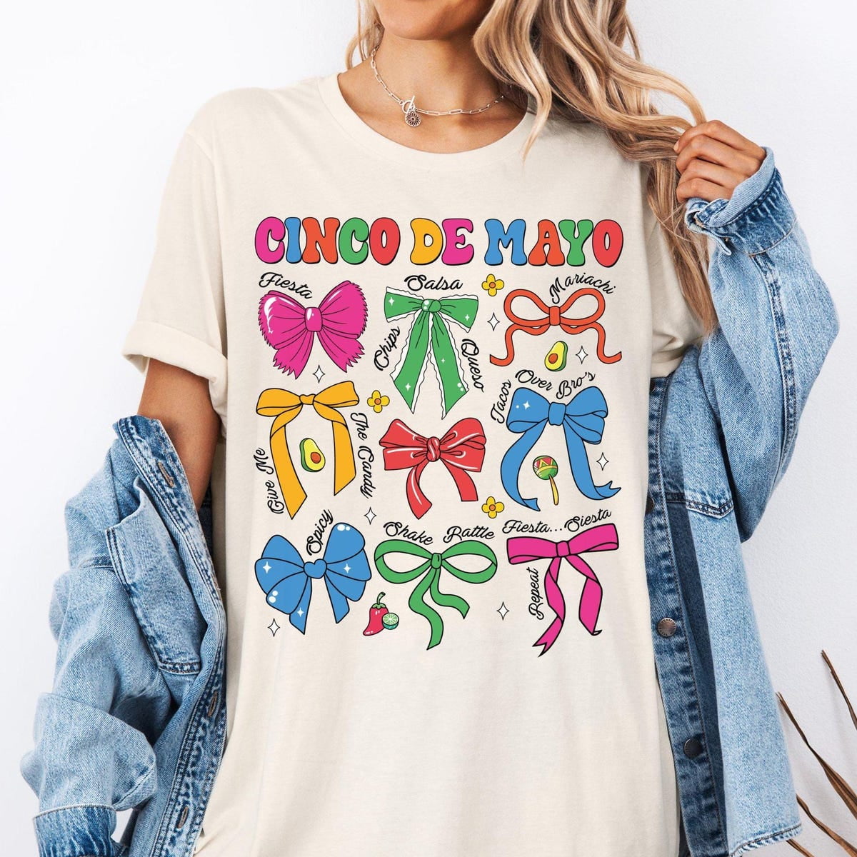 Gildan Coquette Fiesta Bow Tee, Stylish Party Graphic With Ribbon And ...