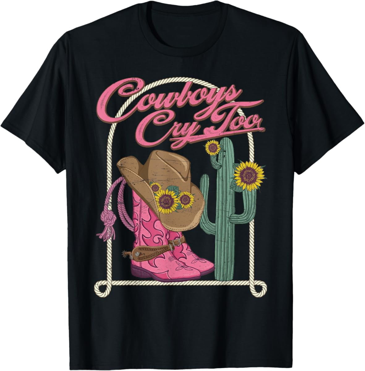 Gildan Cowboys Western Cry Too Cowgirl Aesthetic Kelsea T-Shirt Gift ...
