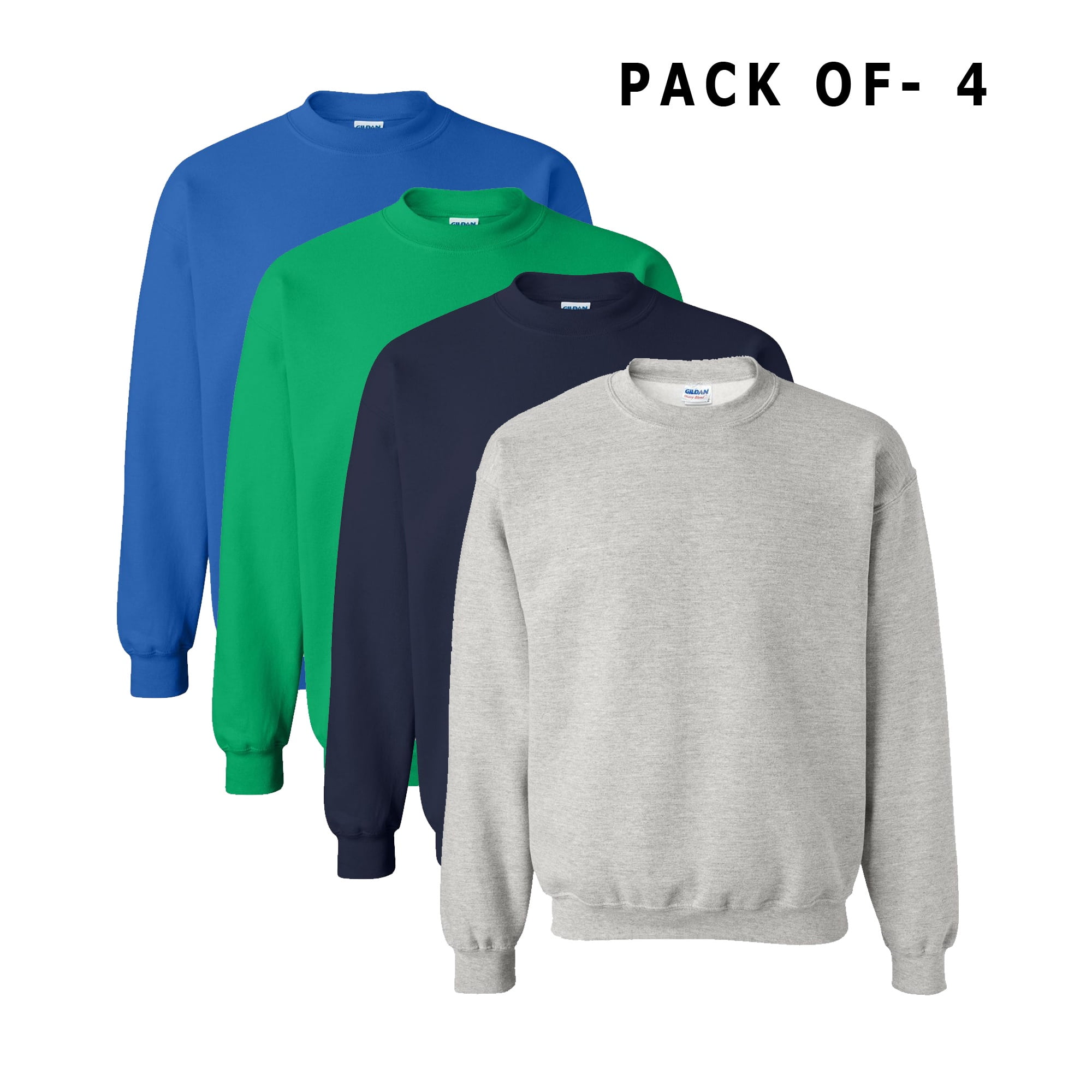 Gildan Crewneck Assorted Sweatshirt in Bulk, Pack 4 | Men, Women S Size ...