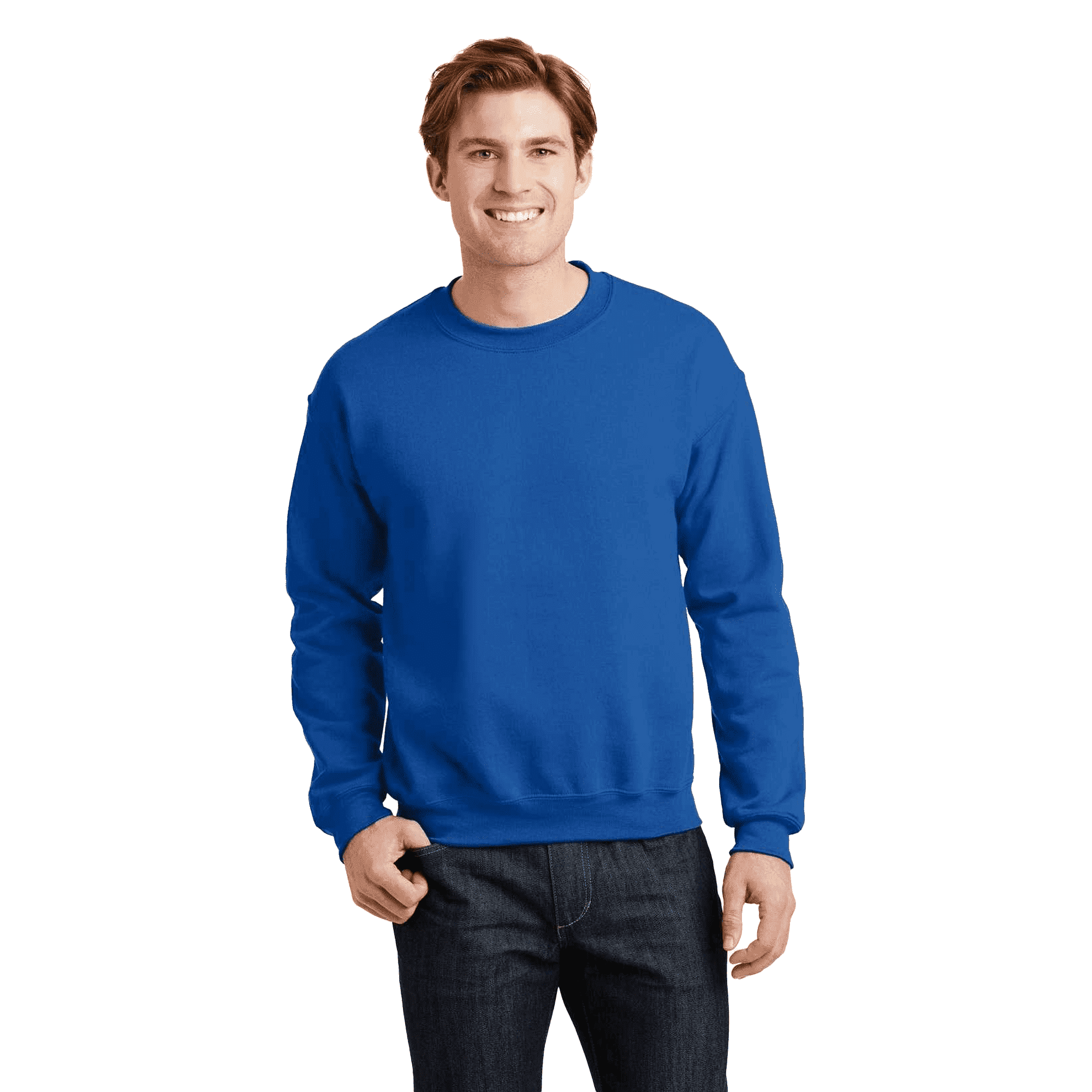 Gildan Crewneck Sweatshirt for Unisex Casual Long Sleeve Durable Royal ...