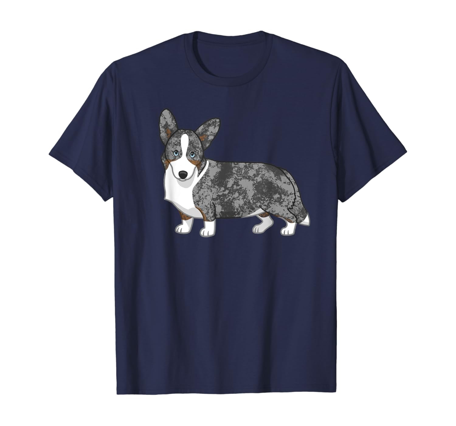 Gildan Cute Blue Merle & Brindle Tan Cardigan Corgi Dog Tshirt ...