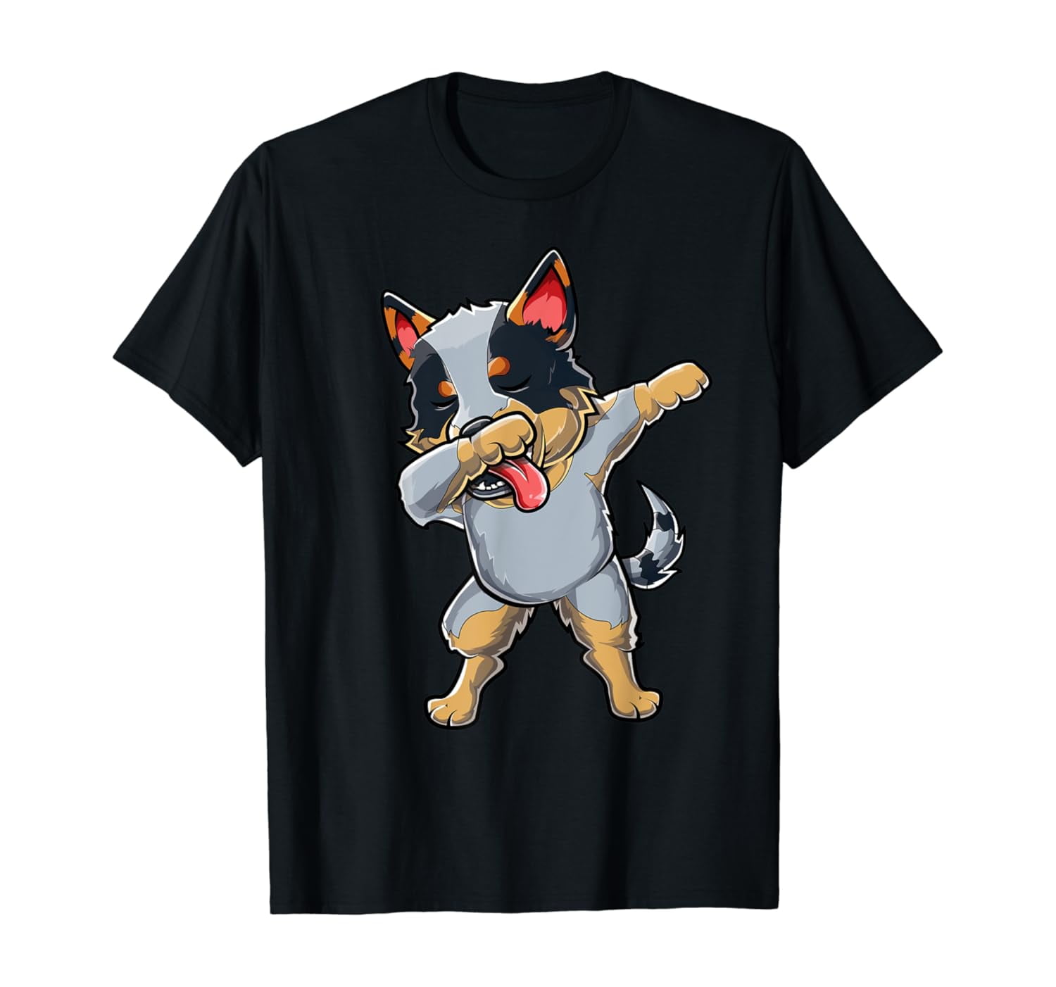 Gildan Cute Dabbing Red Blue Heeler Australian Cattle Dog Dab Gifts T ...