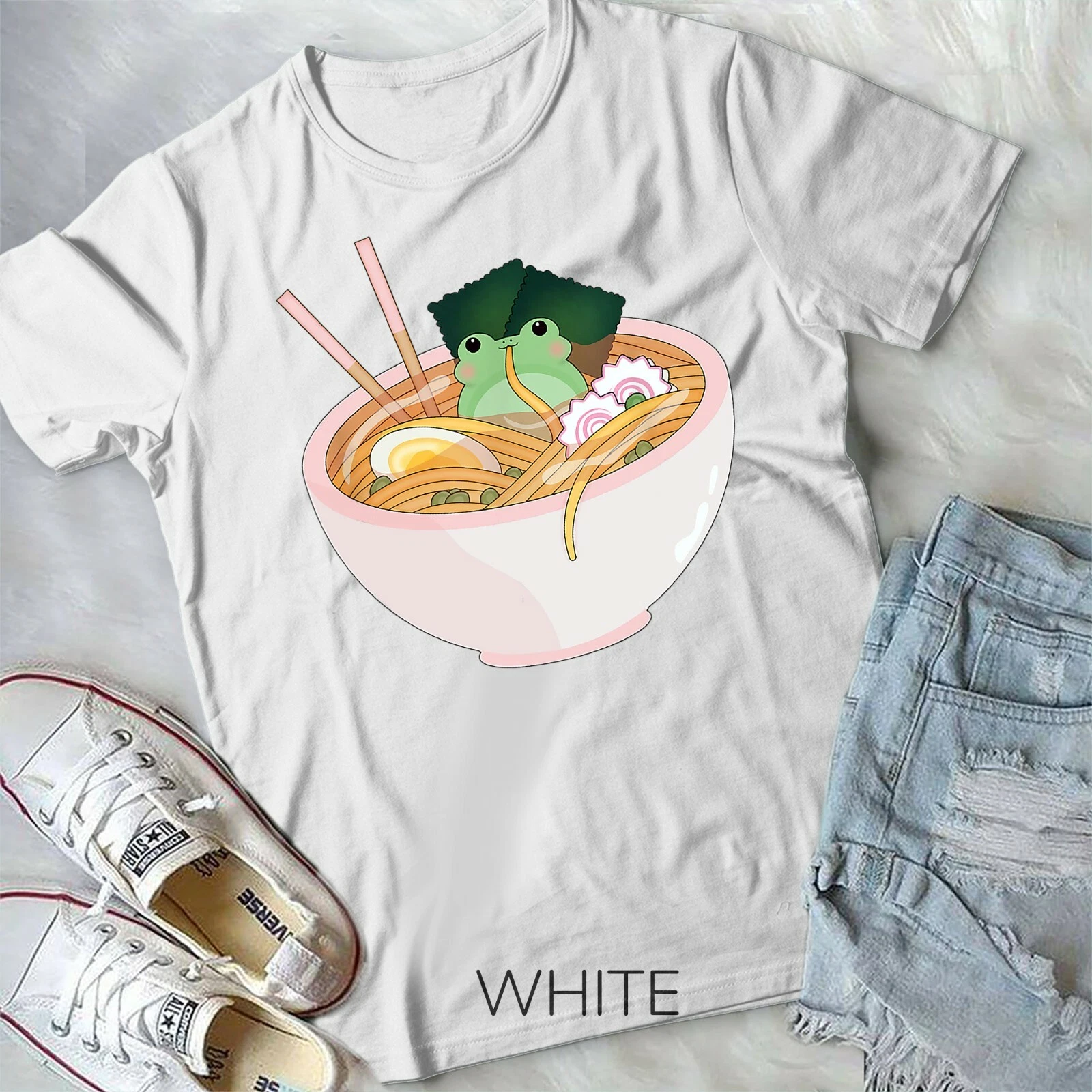 Gildan Cute Pastel Frog Ramen Unisex Form T-Shirt - Walmart.com