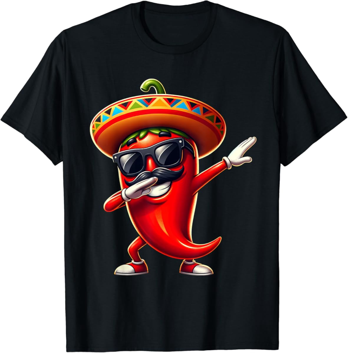 Gildan Dabbing Chili Cinco de Mayo Mexican Food For T-Shirt Gift for ...