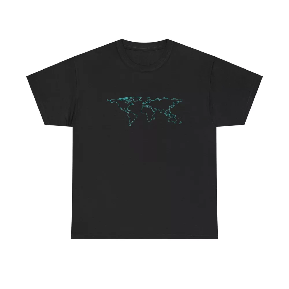 Gildan Digital World Map T-Shirt - Walmart.com