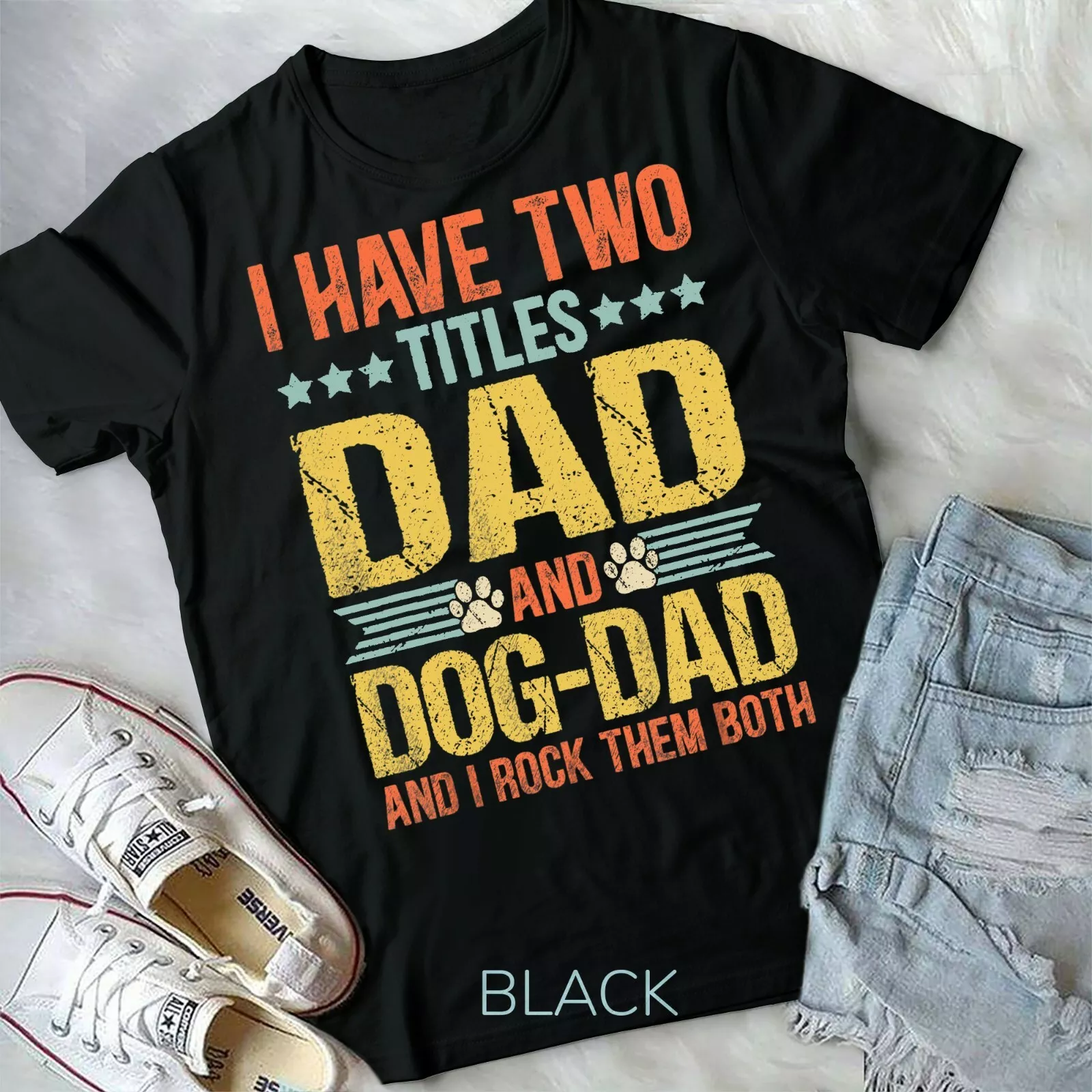 Gildan Dog Lover Dad Funny Puppy Father Quote Fathers Day Saying Unisex ...