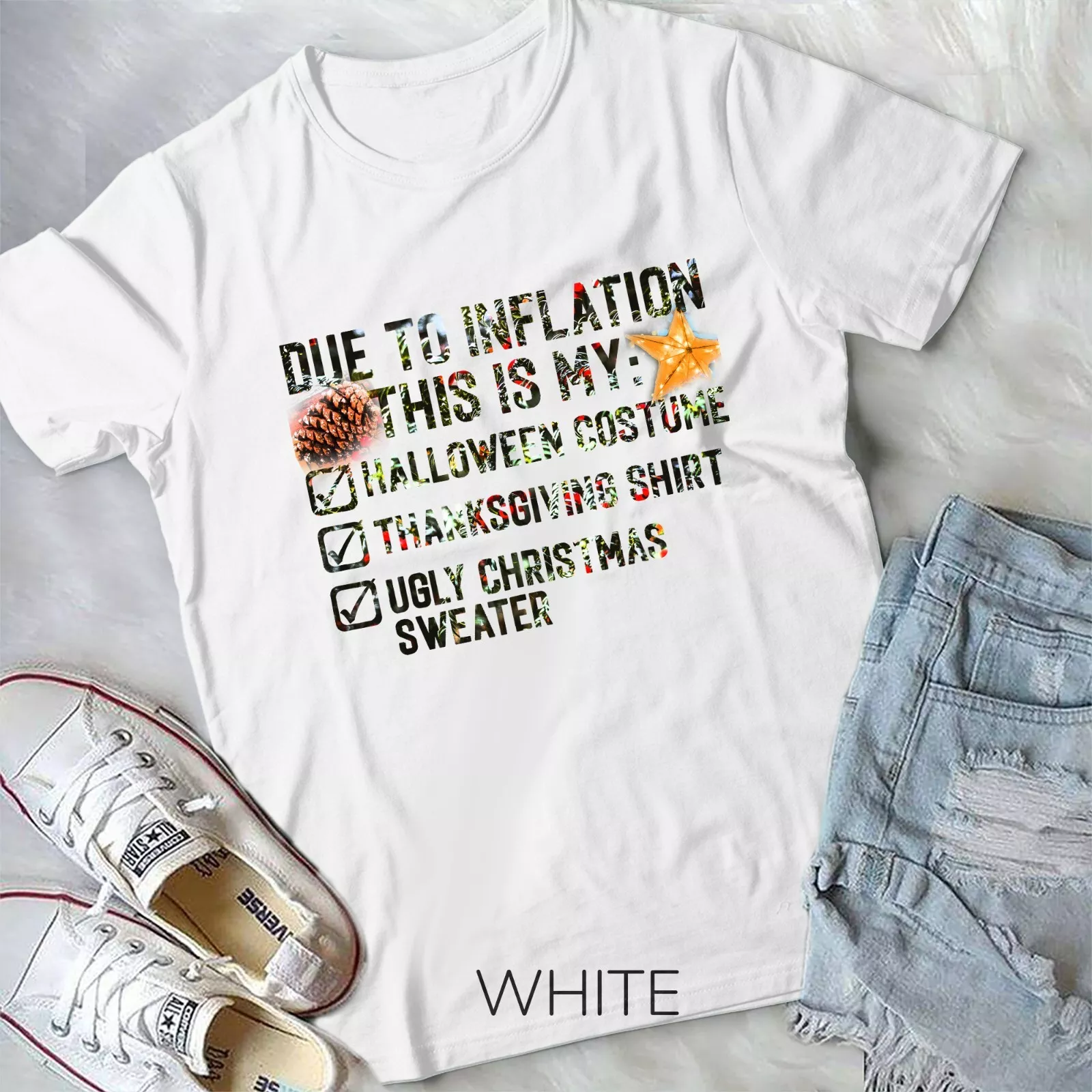 Gildan Due to Inflation This is My Halloween Thanksgiving Unisex T ...