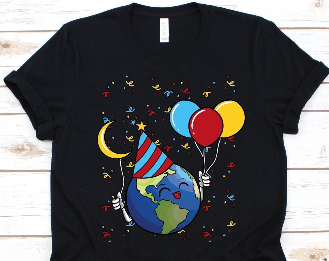 Gildan Earth Birthday Theme Shirt With Nature Awareness Message For ...