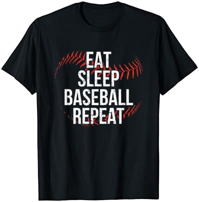 Gildan Eat Sleep Baseball Repeat Player Funny Baseball Hot Trending T ...