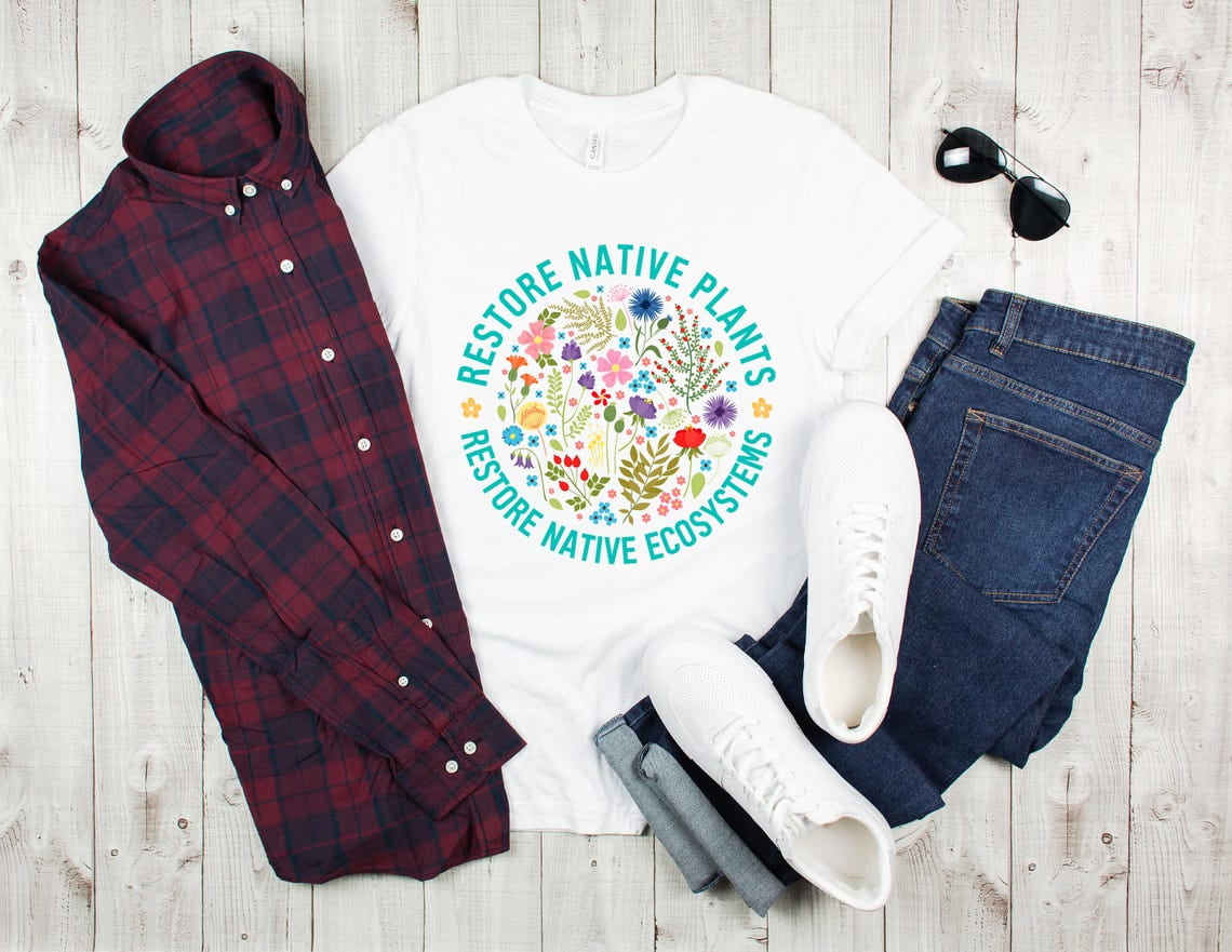 Gildan Eco Plant Conservation Tee, Promote Restoration Of Native Plants ...