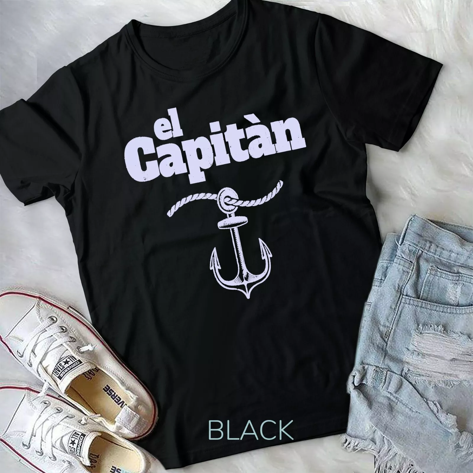 Gildan El Capitan Apparel Funny Captain Boat Gifts Unisex T-Shirt ...