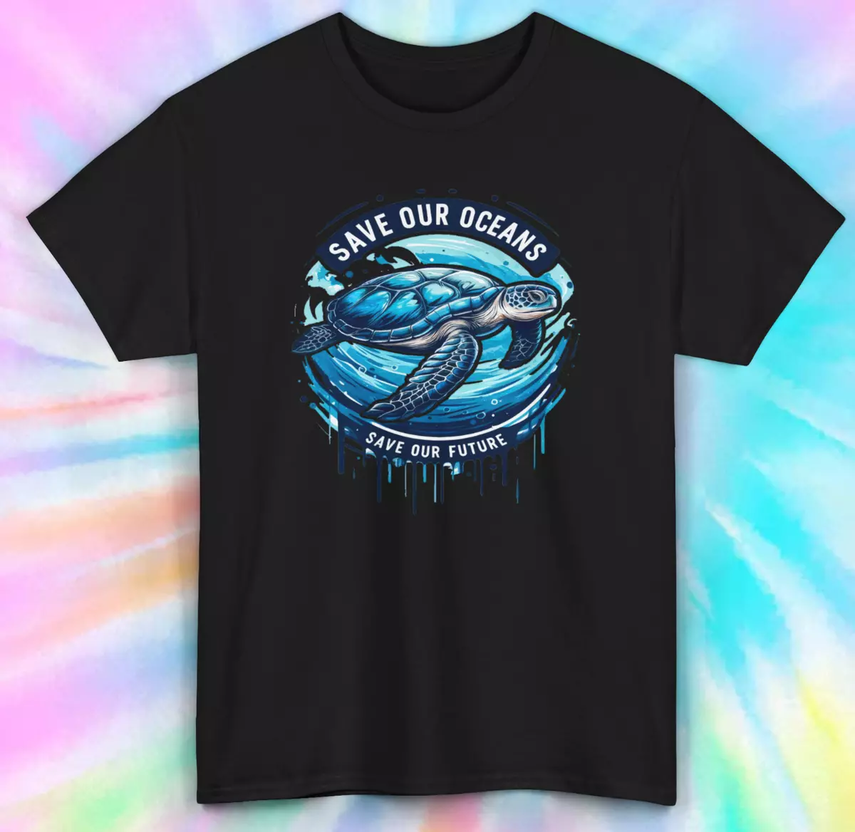 Gildan Environmental Save Our Oceans Turtle Tee Conservation Awareness ...