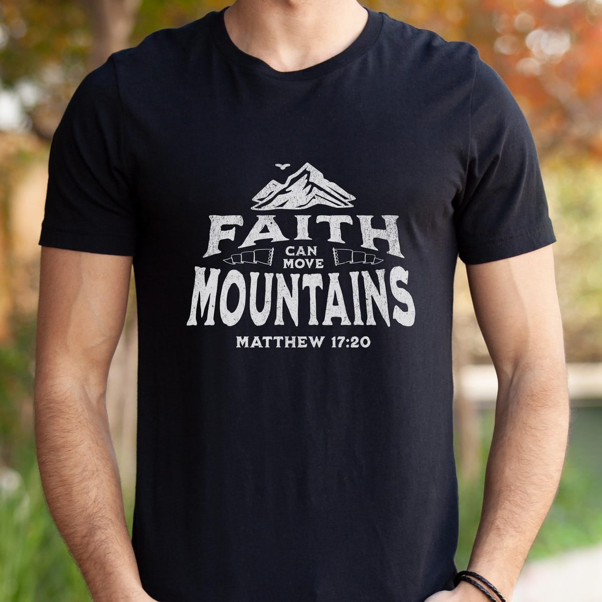 Gildan Faith Can Move Mountains Shirt, Inspirational Christian Tee With ...