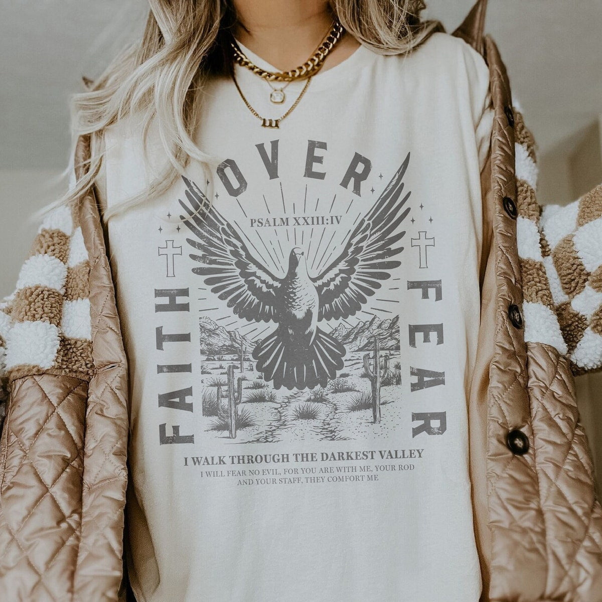 Gildan Faith Over Fear Shirt, Bold Christian Streetwear With Bible ...