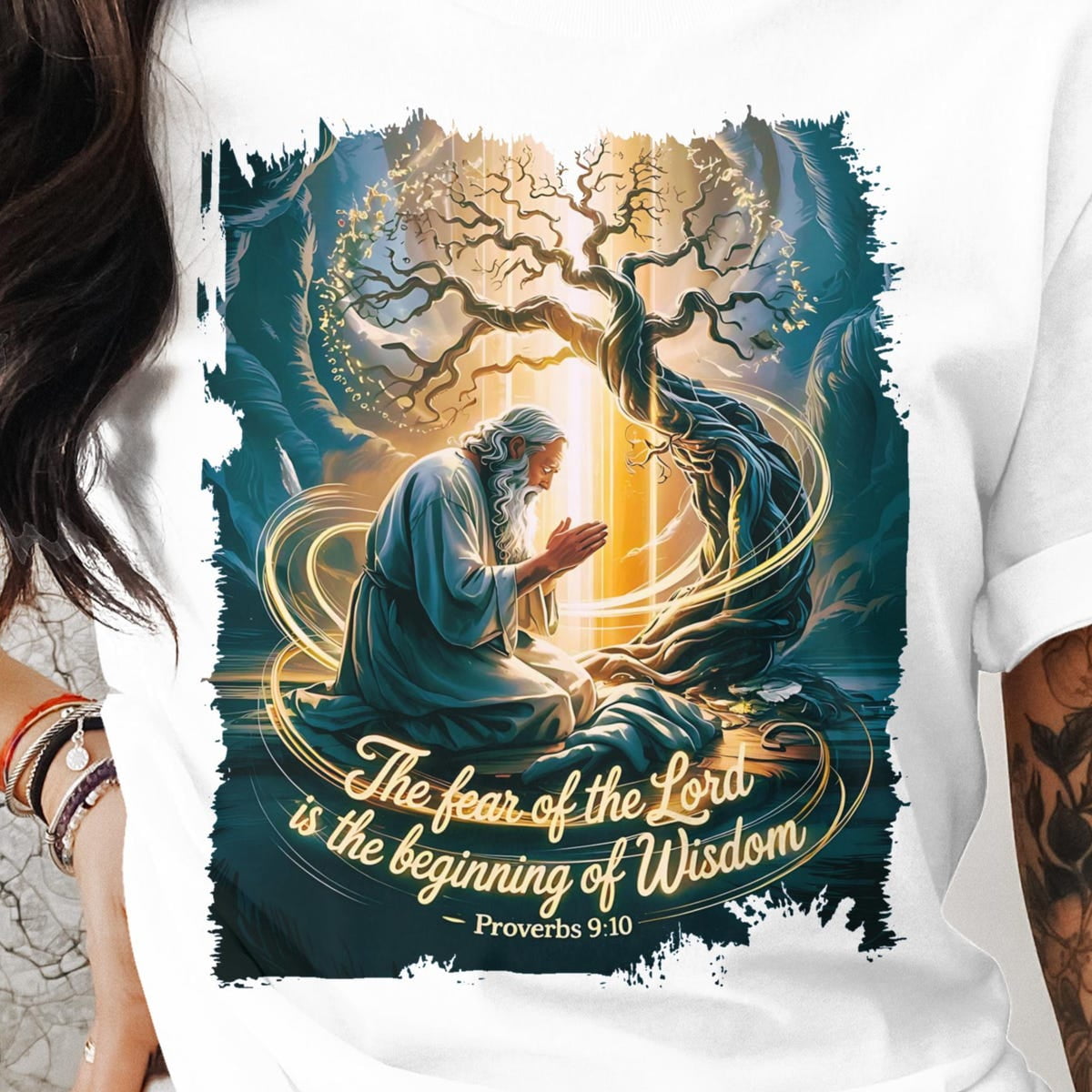 Gildan Fear Of The Lord Christian Tee, Proverbs 9:10 Scripture Shirt ...