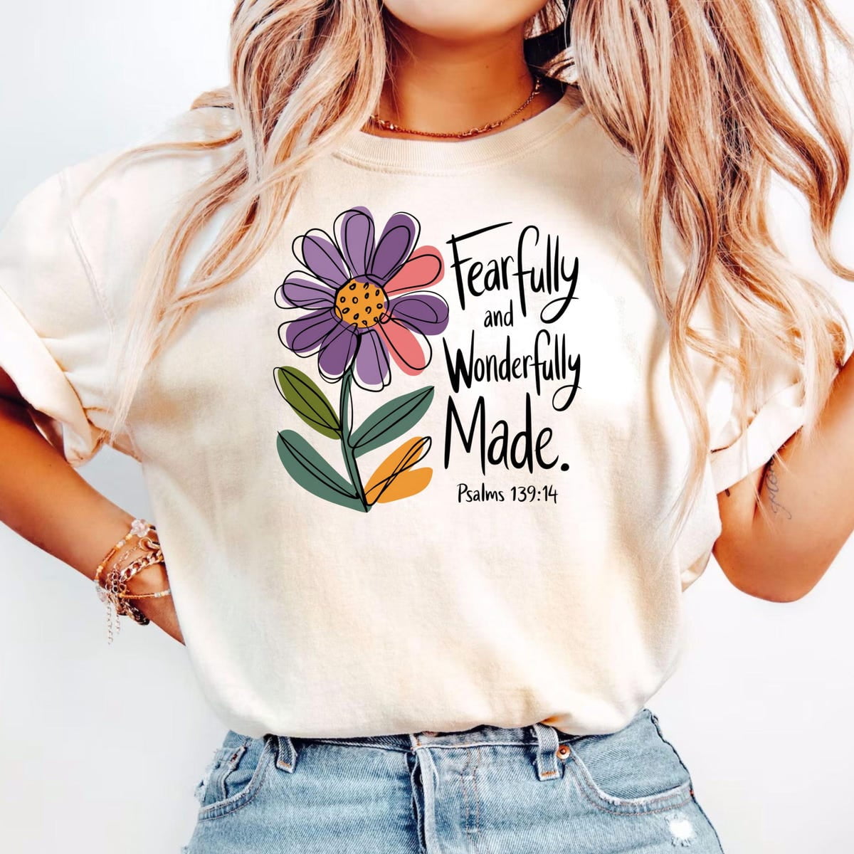 Gildan Fearfully And Wonderfully Made Shirt, Psalm 139:14 Faith Tee ...